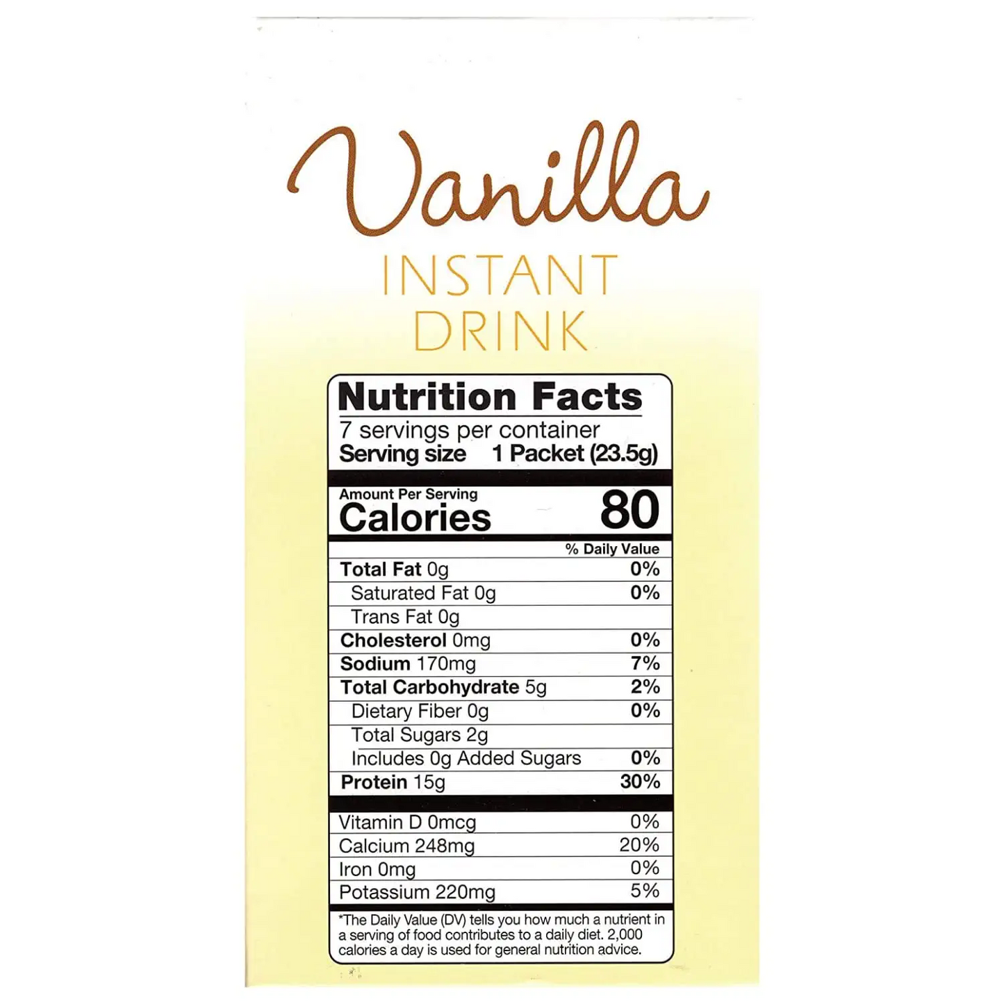 Vanilla Instant Drink – FitWise Nutrition